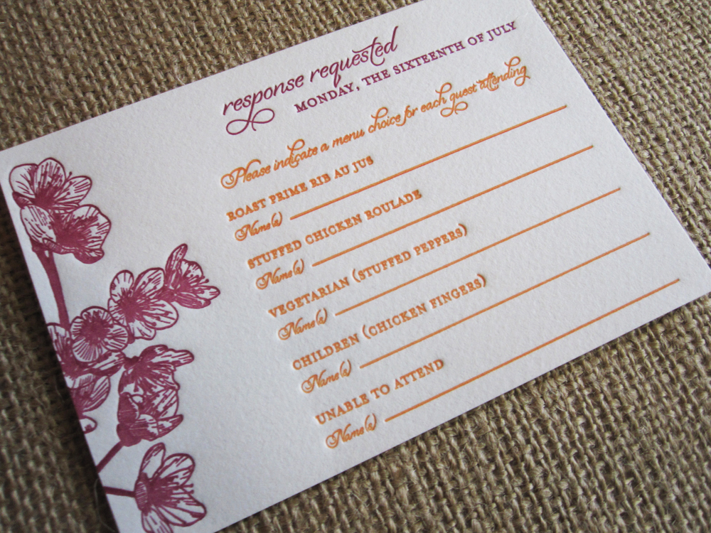 How To Put Response Card In Wedding Invitation Rodriguez Viey